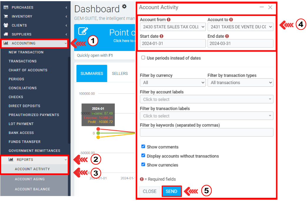 GEM-WORK - Tax Report: Method Based on Non-automated GL (with Manual Calculation)